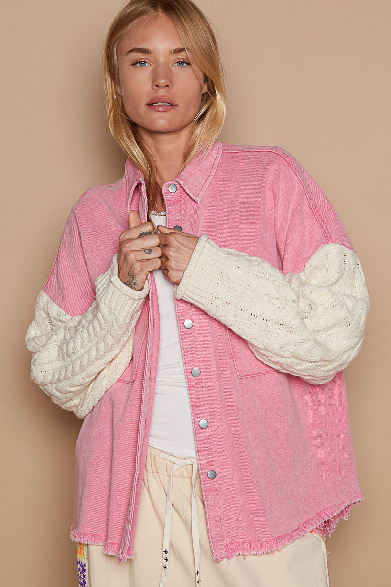 Denim Dreams Jacket Punch Pink/Ivory – SHOP ABOVO